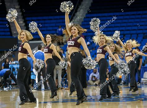 Texas Cheerleader Perform During Timeout Second Editorial Stock Photo