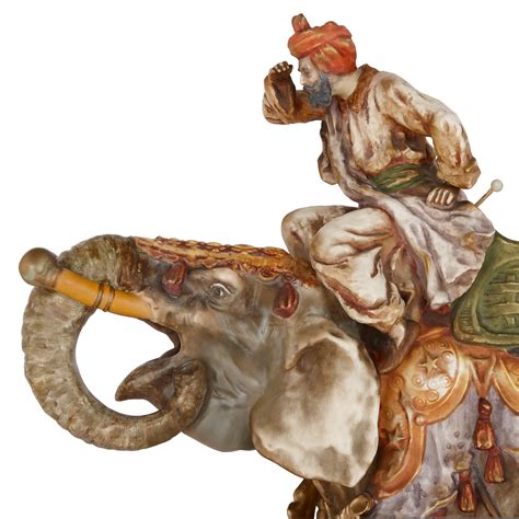 Large Imperial Amphora Austrian Art Nouveau Porcelain Elephant