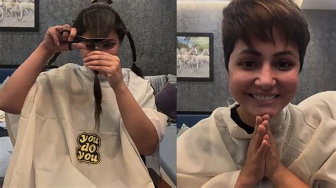 Hina Khan Shares Brave Video Of Cutting Off Hair Amid Breast Cancer