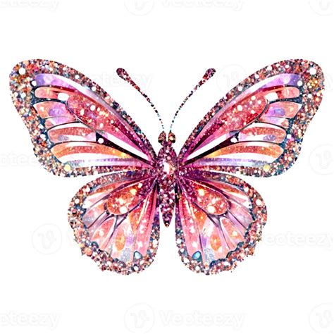 Beautiful Glitter Butterfly 46893121 Png