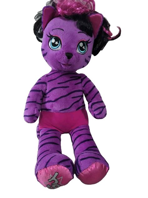 Build A Bear ~ Honey Girls Teegan ~ 20~ Purple Striped Tiger Cat Ebay