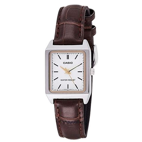 Casio Standard Analog Leather Strap White Dial Quartz Ltp V007l 7e2 Womens Watch