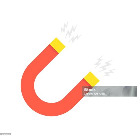 플랫 스타일의 자석 그림 자기 자화 또는 매력 개념 벡터 그림입니다 강철에 대한 스톡 벡터 아트 및 기타 이미지 강철 개념