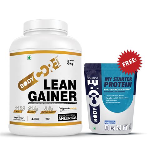 Bcs Lean Gainer 3kg Bcs My Starter Protein 1kg Body Core Science