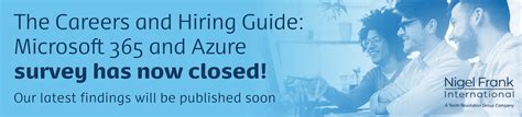 Our 2022 23 Nigel Frank Careers And Hiring Guide Microsoft 365 And Azure Survey Nigel Frank