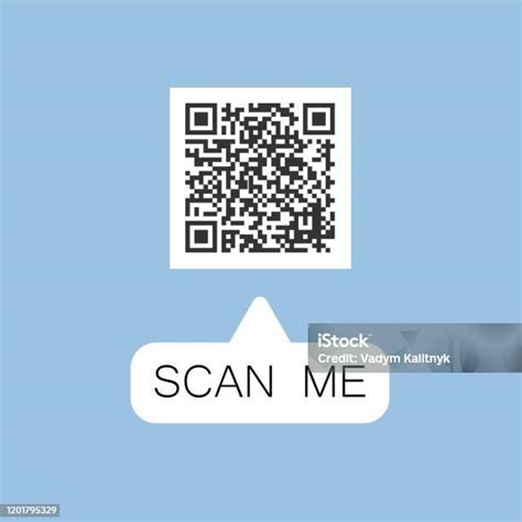 음성 버블의 Qr 코드 흰색 배경에 격리 된 개념 벡터 아이콘 또는 기호를 스캔합니다 Qr코드에 대한 스톡 벡터 아트 및 기타