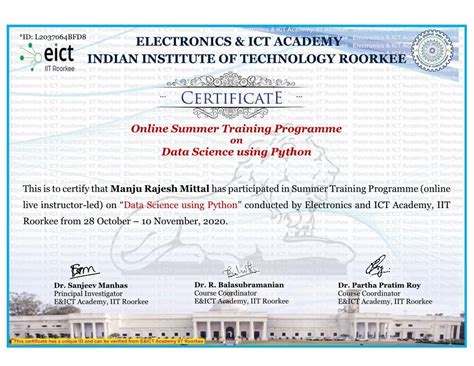 Manju Mittal On Linkedin Completed Certification Data Science Using