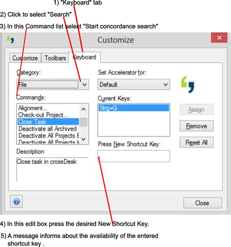 Customizing Across Shortcuts Across Support