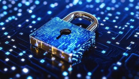 Cybersecurity Digital Lock On A Circuit Board Premium Ai Generated Image
