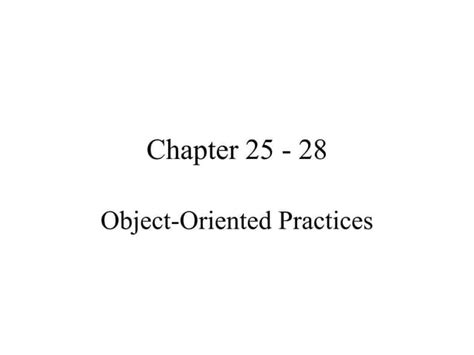 Lect 3 Object Oriented Modelpptx From M Pptx