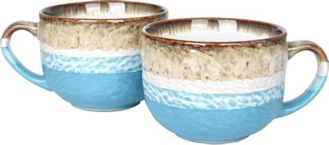 Bosmarlin Jumbo Latte Mugs Set Of Oz Large India Ubuy