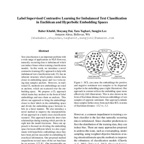 Label Supervised Contrastive Learning For Imbalanced Text Classification In Euclidean And