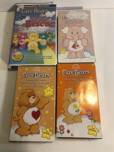 VINTAGE CARE BEARS VHS Movie Show Nelvana Tapes Lot Of 4 10 79