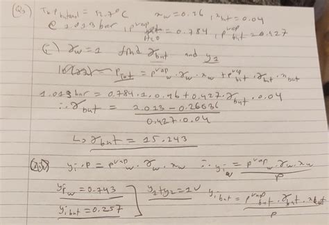 Solved The Bubble Point Of A Liquid Mixture Of N Butanol And Chegg