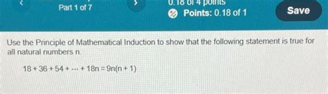 Solved Use The Principle Of Mathematical Induction To Show Chegg