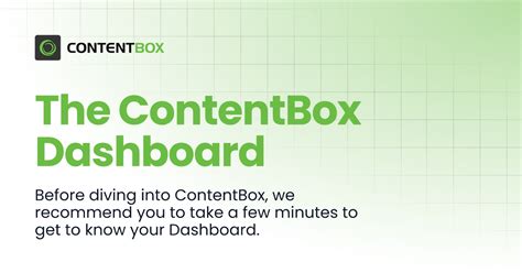 The ContentBox Dashboard ContentBox Modular CMS