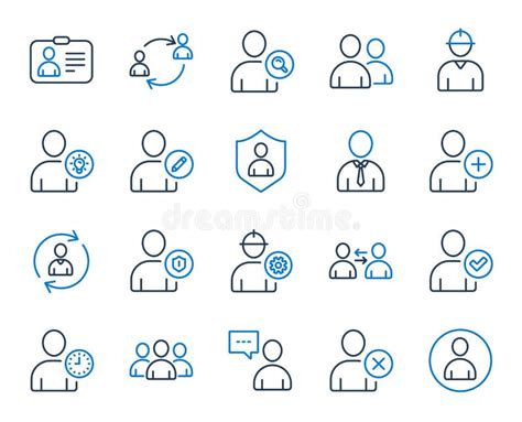 Linha De Usu rios cones Perfil Grupo E Apoio Vetor Ilustração do