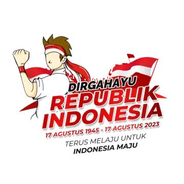 Greeting Card Of 78th Indonesian Independence With Logo Hut Ri 2023
