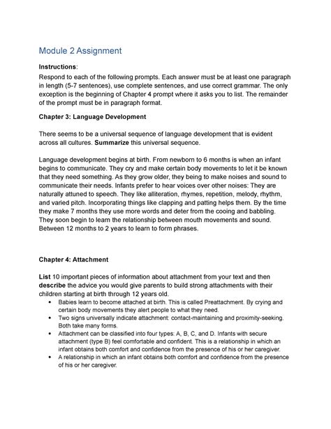 Module 2 Assignment Module 2 Assignment Instructions Respond To Each Of The Following Prompts