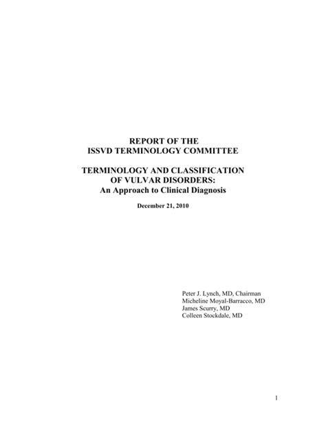 General Classification Of Vulvar Disease