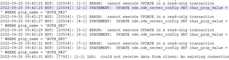 error error encountered machine returned an error failed to update