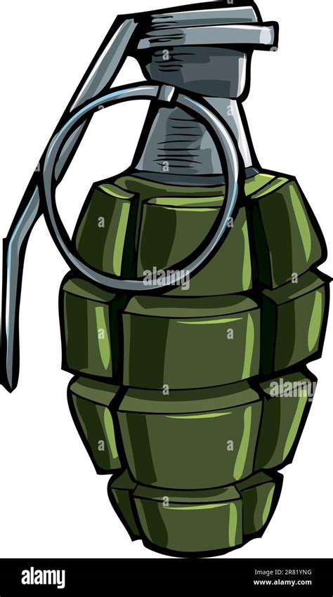 Cartoon Drawing Of A Hand Grenade Isolated Stock Vector Image And Art