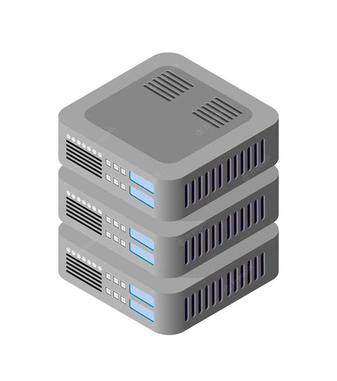 Premium Vector Single Server Network Technology Of Connection Data