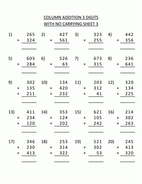 Math Printables 3rd Grade