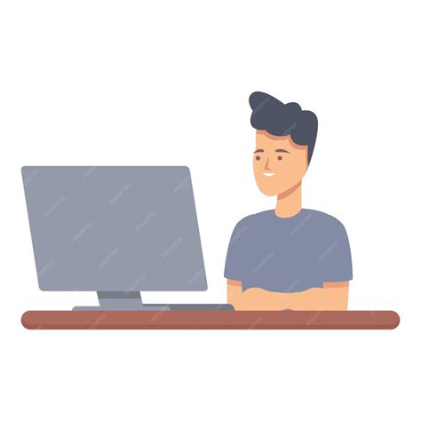 premium vector school programming icon cartoon vector computer