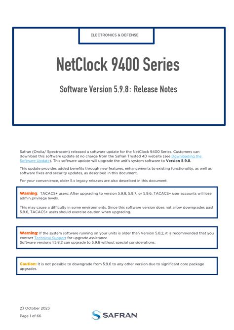 Safran Securesync 2400 Master Clock System User Guide