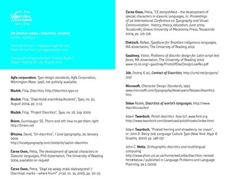 List Of Resources On Designing Diacritics Alphabettes