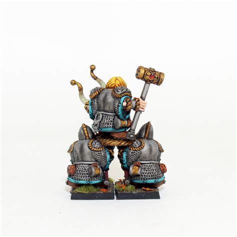 3d Printable Dwarf Lord On Shield By Momminiatures