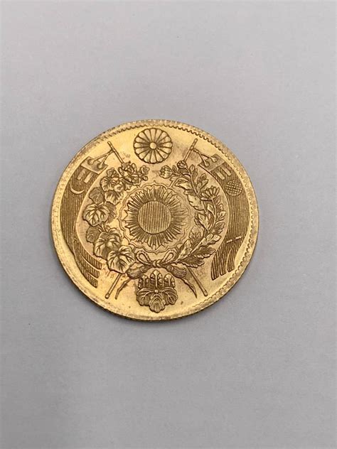 Yahooオークション （no2368） 旧5円金貨 明瞭ウロコ 明治3年 重量