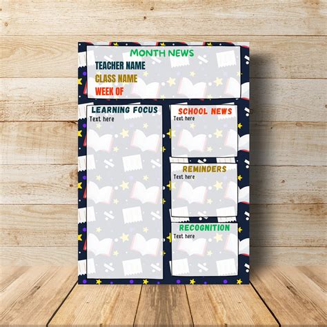 Editable Class Newsletter Template Editable Monthly Newsletter Template