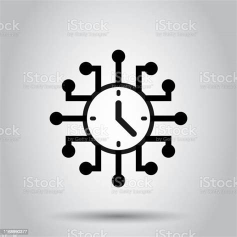 平面樣式的即時圖示隔離背景上的時鐘向量插圖觀看業務概念向量圖形及更多個人備忘錄圖片 個人備忘錄 倒數 停止標誌 Istock