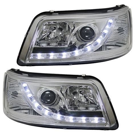 Scheinwerfer LED Tagfahrlicht Optik für VW T5 Bj. 03-09 Chrom | T5 | VW ...