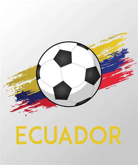bandera de ecuador con efecto de pincel para los fanáticos del fútbol