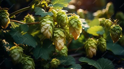Premium Ai Image Fresh Hops Form Farm