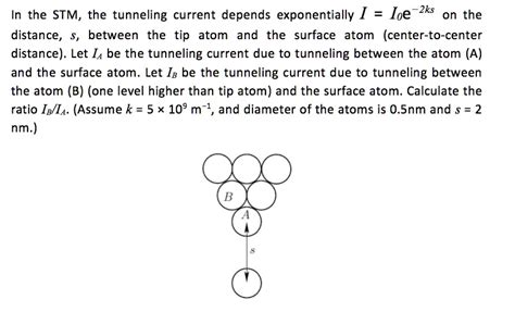 Solved In The Stm The Tunneling Current Depends Exponentially I