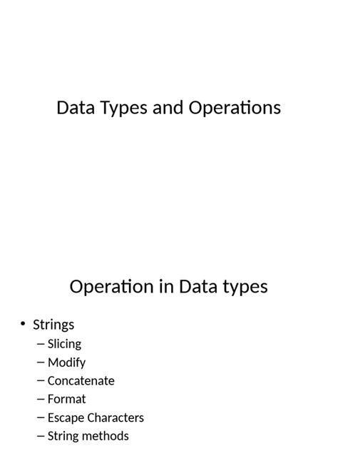 121 Data Types And Operations Pdf String Computer Science