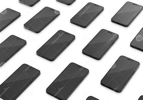 Phone Set Screens Uiux Top View On White Background Stock Illustration Illustration Of Mobile