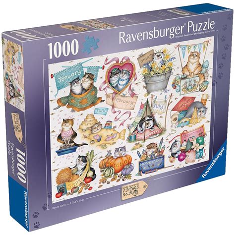 Ravensburger Crazy Cats A Cats Year 1000 Piece Jigsaw Puzzle
