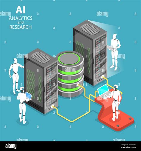 Isometric Flat Vector Concept Of Artificial Intelligence Analytics And