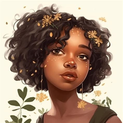 Premium Ai Image A Woman With A Flower Crown On Her Head And A Green