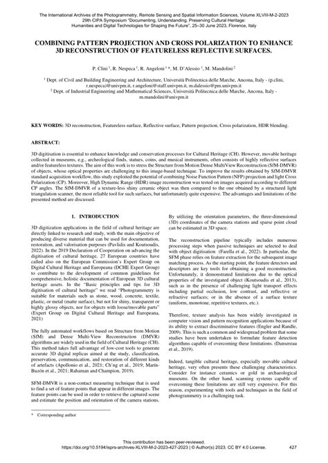 Pdf Combining Pattern Projection And Cross Polarization To Enhance 3d Reconstruction Of