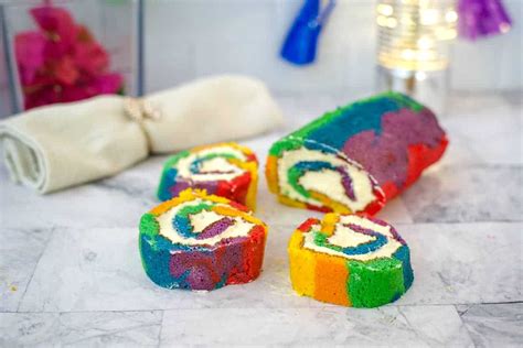 Rainbow Roll Cake