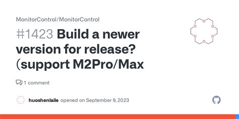 Build A Newer Version For Release Support M2promax · Issue 1423 · Monitorcontrol