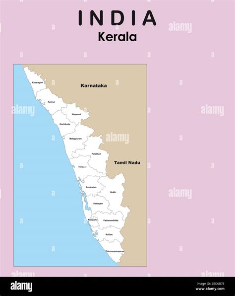 Contour De La Carte Kerala Banque De Photographies Et Dimages à Haute