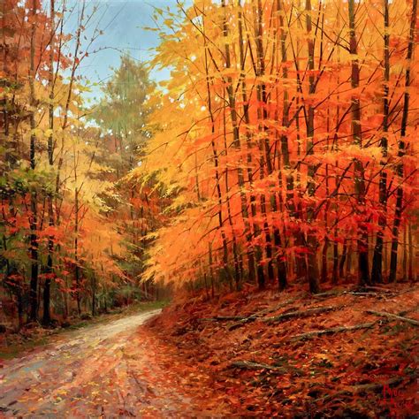 Hayedo En Otoño Miguel Peidro Clarendon Fine Art