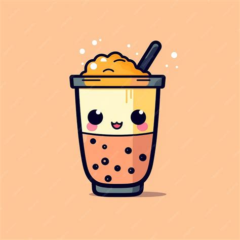 Premium Photo Boba Tea Delight Vector Icons Stickers And Cute Cartoon